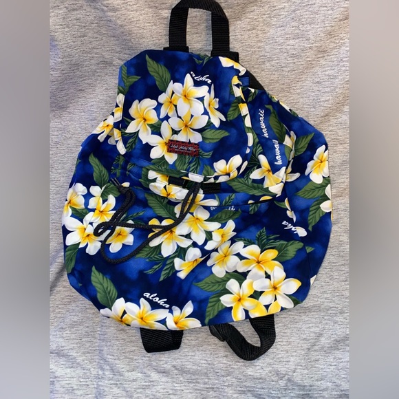 Island Aloha Wear | Bags | Island Aloha Wear Blue Floral Backpack ...